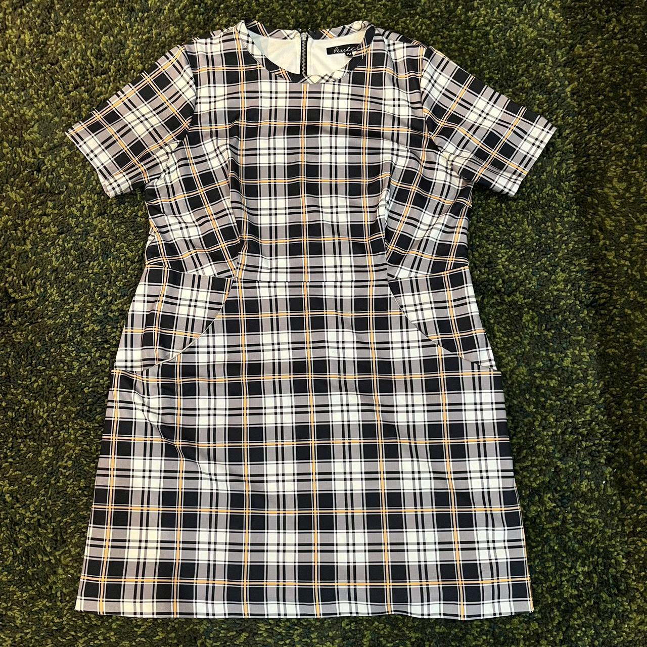 modcloth hutch 1x plaid mod dress barely worn - Depop