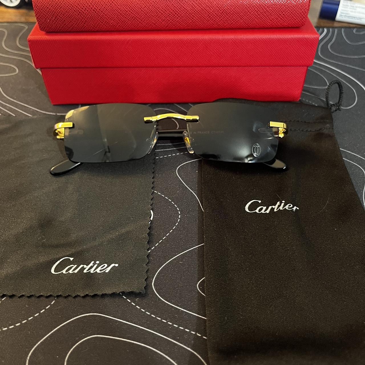 Cartier c buffs black/gold - Depop