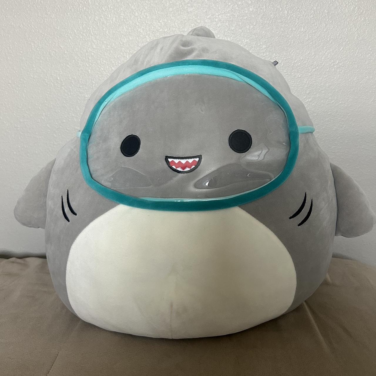 16” Squishmallow Gordon The Shark with Facemask No... | Depop