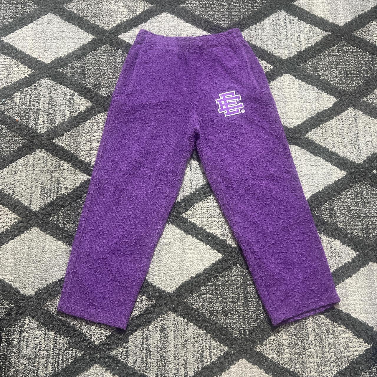 Large purple Eric Emanuel Pants, no string, worn a... - Depop