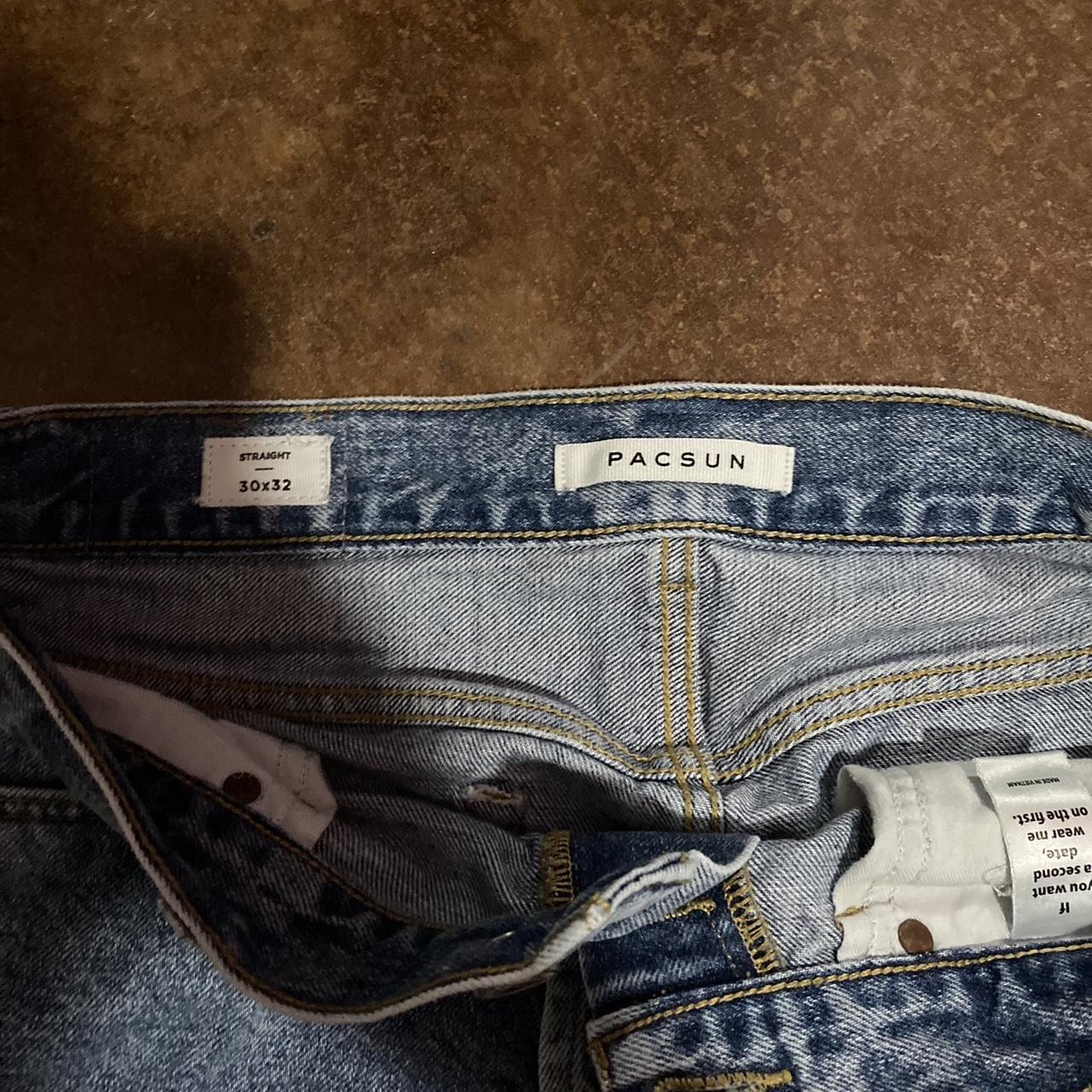 Pacsun denim light washed jeans 30x32 straight... - Depop