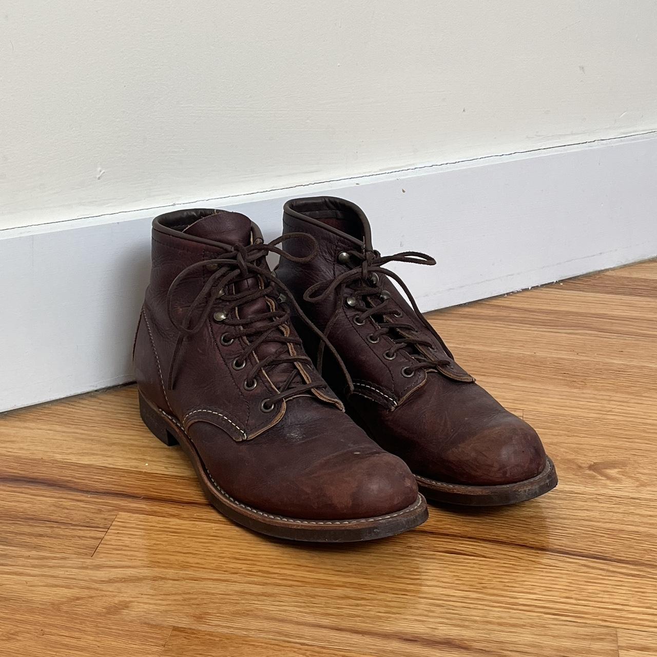 Lightly worn red wing iron ranger lace up boots.... - Depop