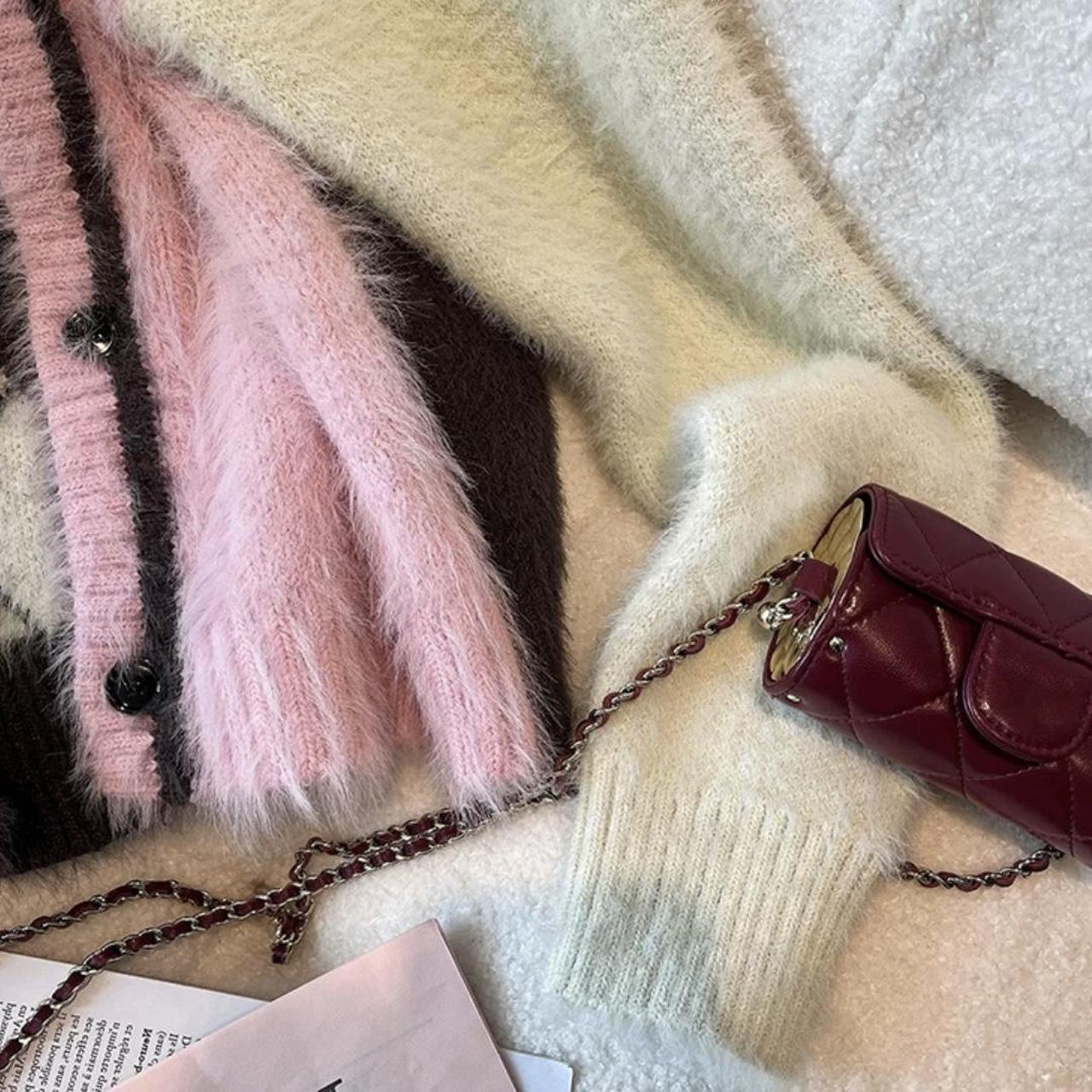 fluffy sweater kpop cute jumper pink blackpink... - Depop