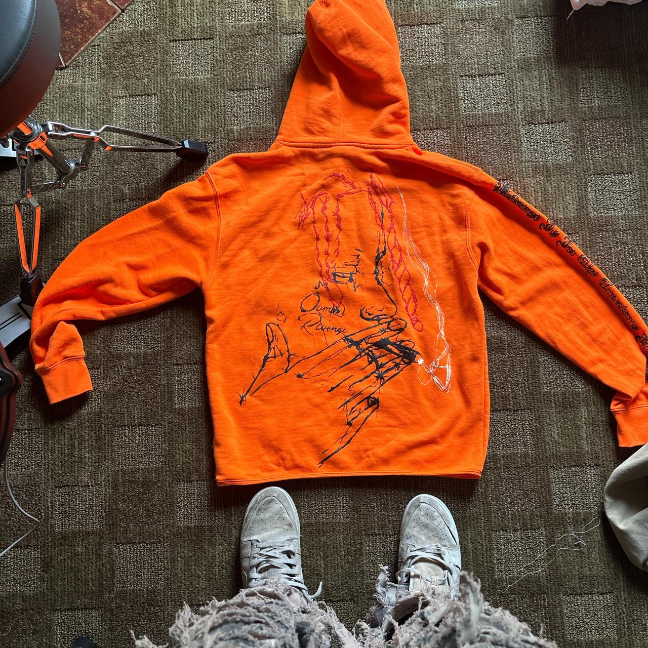Trippie red orange revenge hoodie rare authentic... - Depop