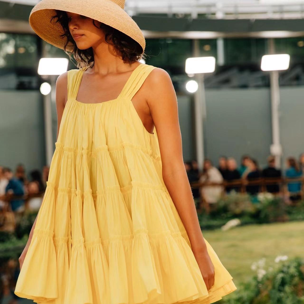 Aje Yellow dress #midi #dress#aje#spring# Size 6,... - Depop