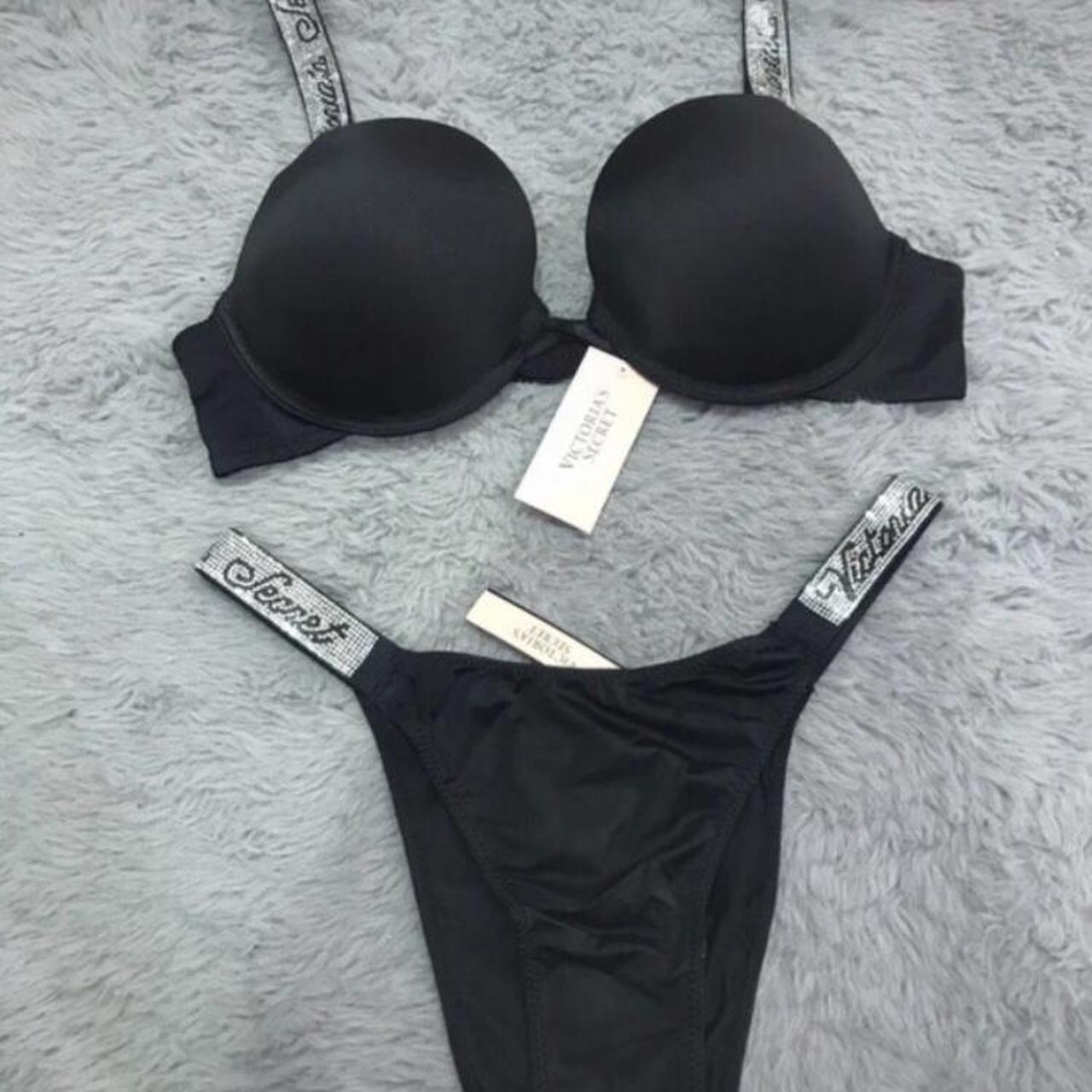 Vs black bra set Brand new with tags Never worn - Depop