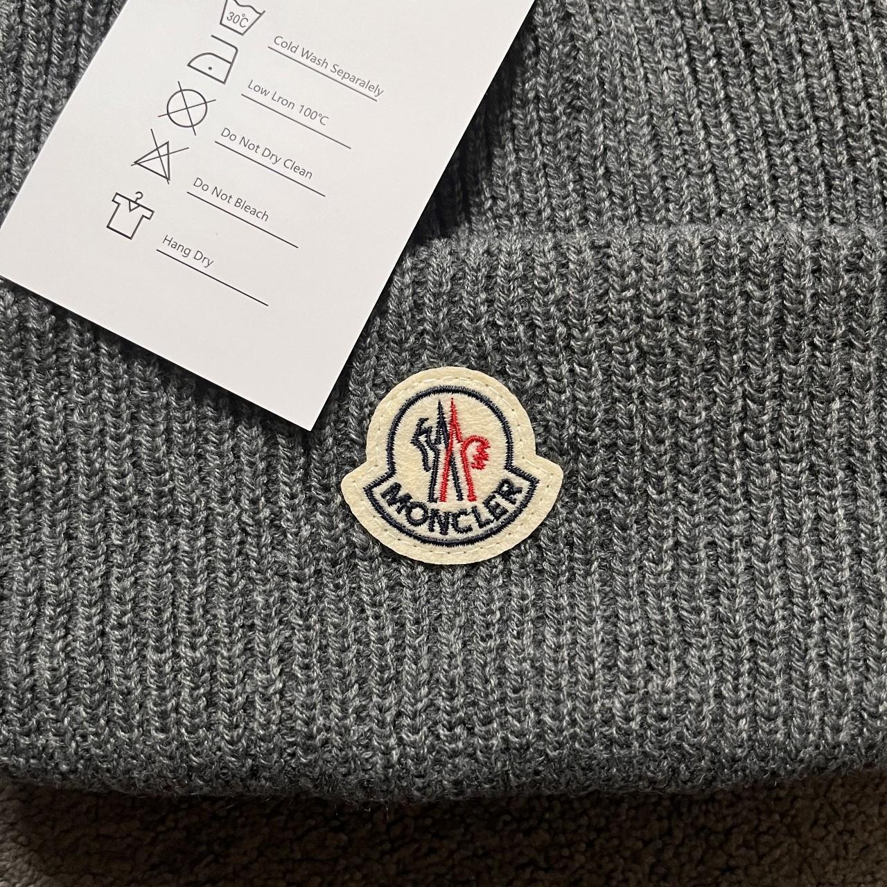 Brand New Grey Moncler Hat - Depop