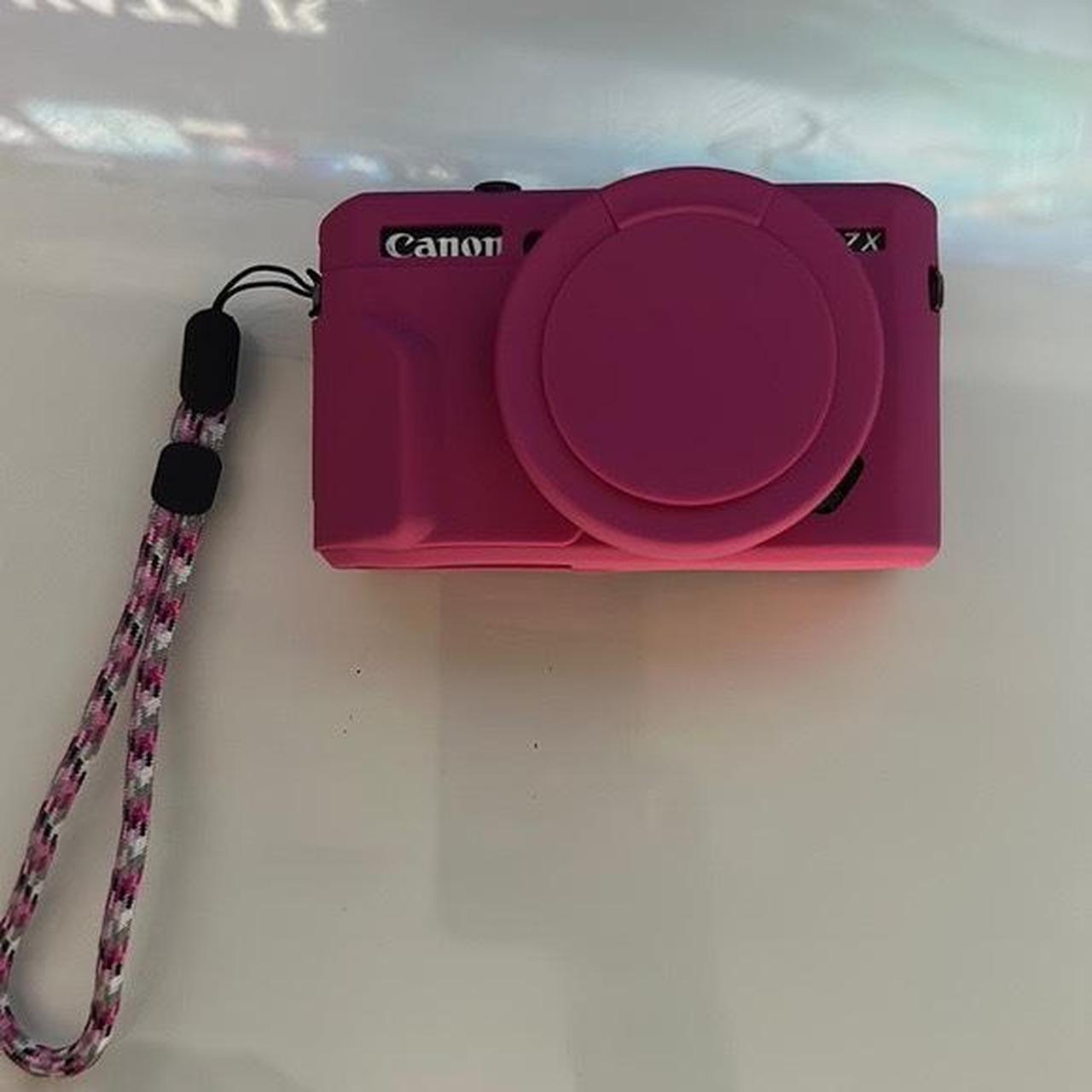 Pink Canon G7X Mark III camera with 20.9MP 1" CMOS... | Depop