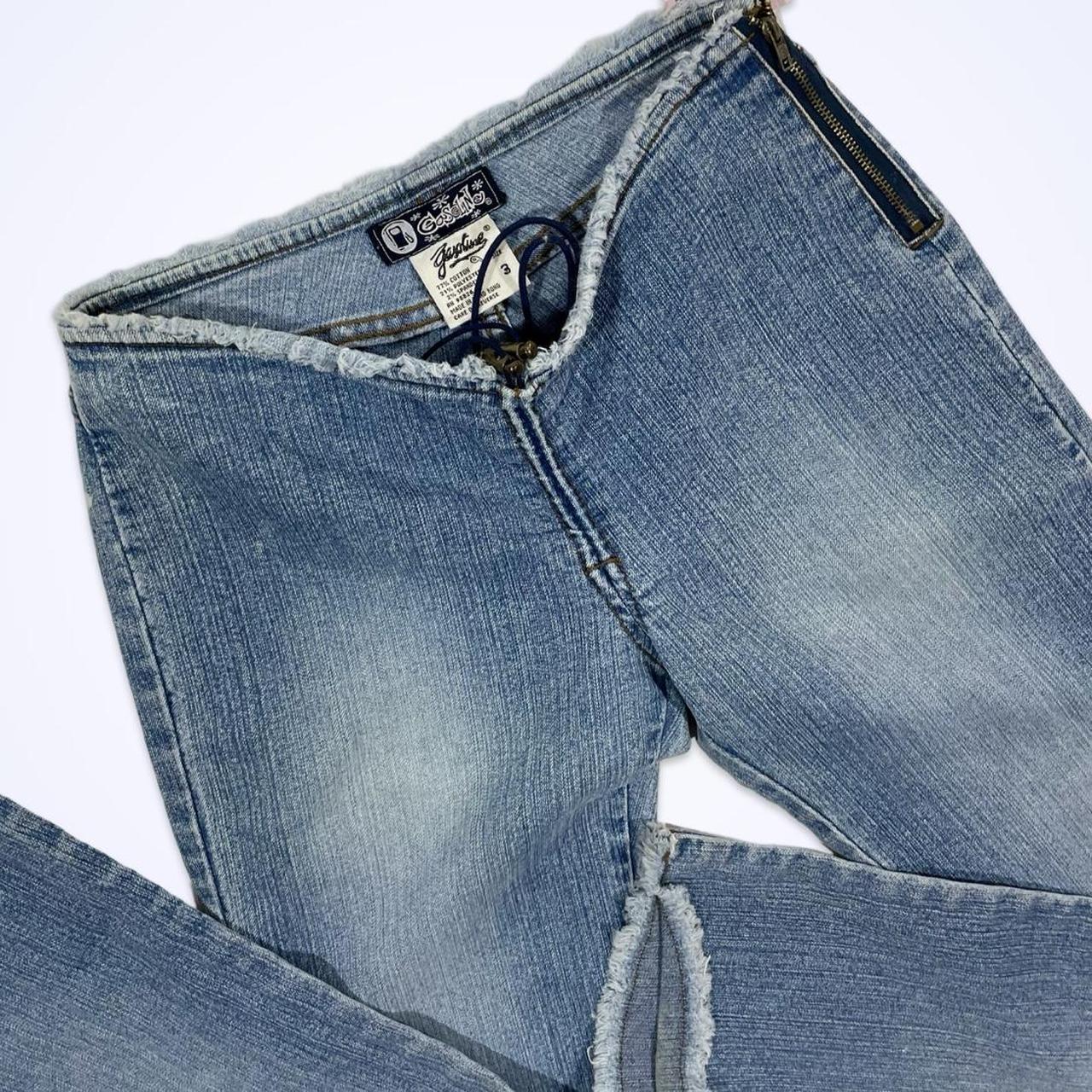 Vintage Gasoline skin tight low waisted and flared... | Depop