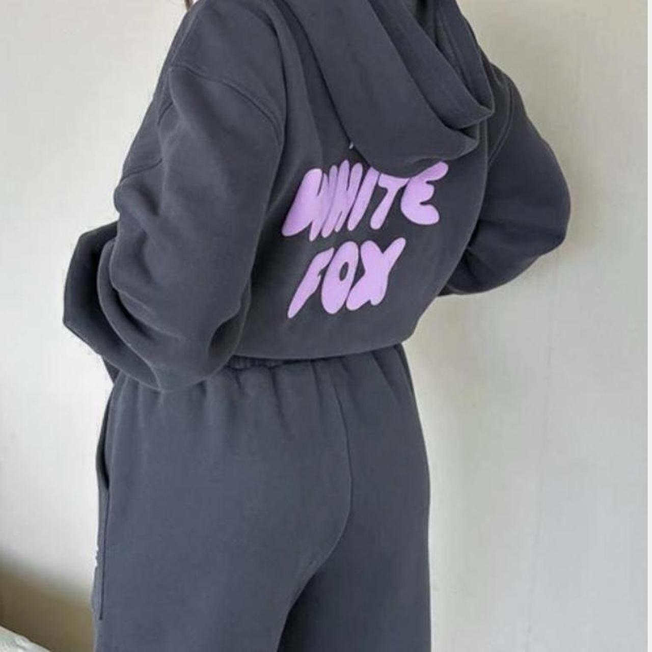 White fox volume 3 hoodie worn once size M/L - Depop