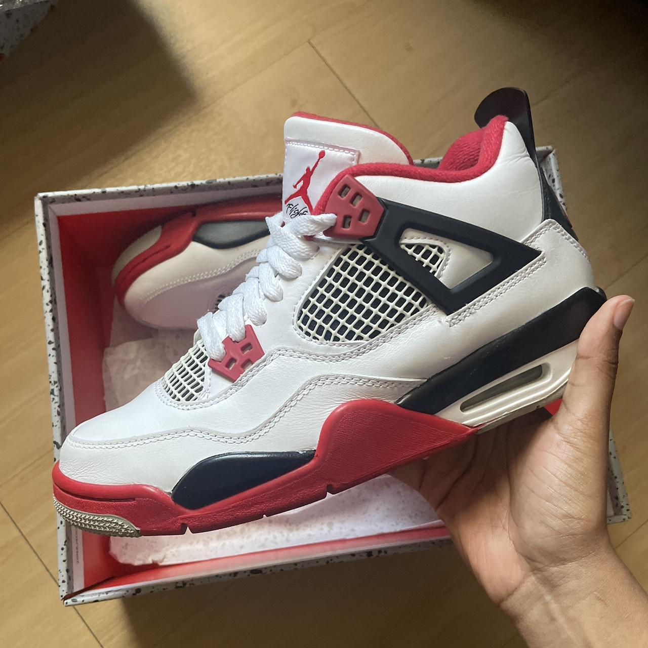 Red Cement Jordan 4 - Depop
