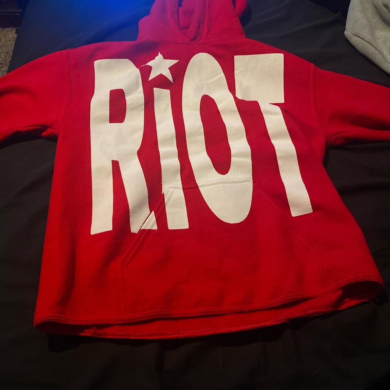 riot hoodie (will accept offers) - Depop