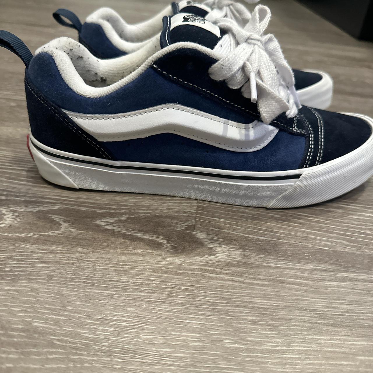 Blue Knu Skool Vans, Size 7, Good condition but worn... - Depop