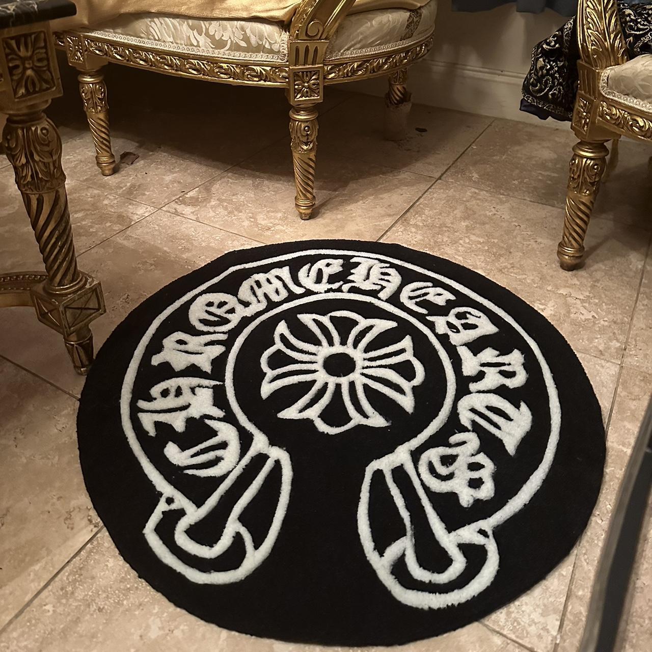 Chrome heart rug Brand new received as a gift!... - Depop