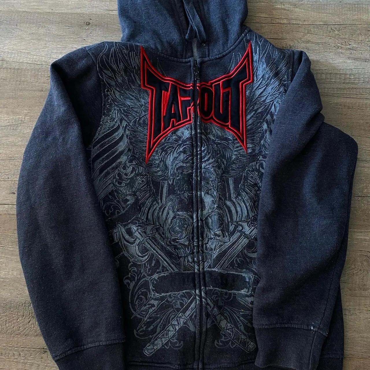 Tapout Hoodie Y2K Men's Women's Hip Hop Skate Loose... - Depop