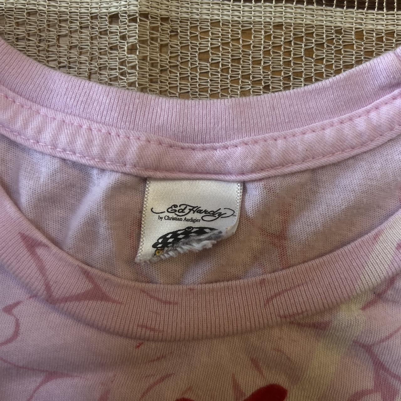 rare pink ed hardy shirt #edhardy #y2k #punk... - Depop