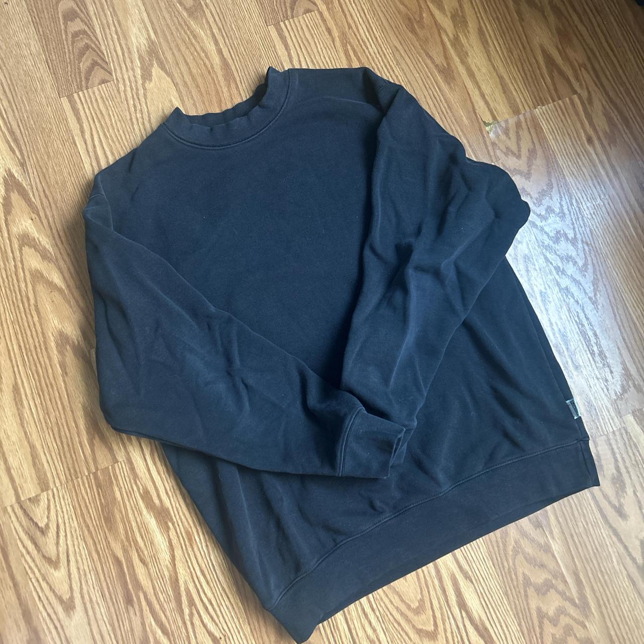 Black Heavyweight Pro Club Crew Neck - Size: Small... | Depop