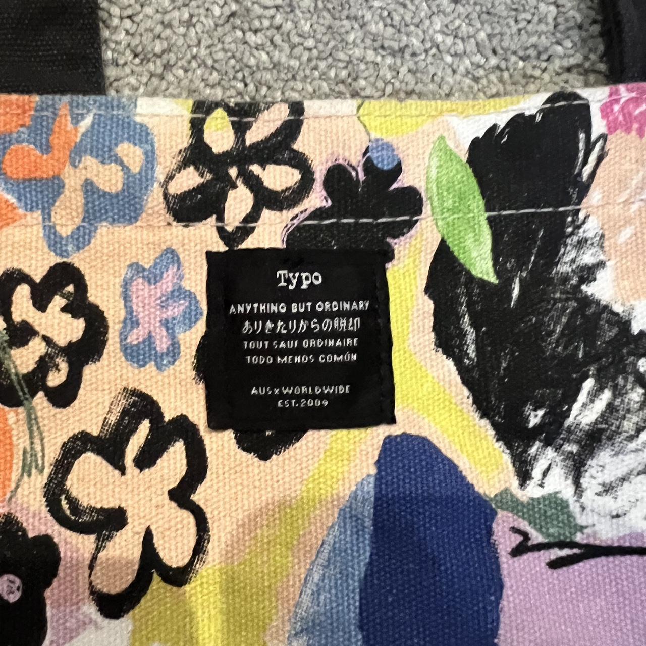 Typo graphic print tote bag Hardly used. No returns... - Depop