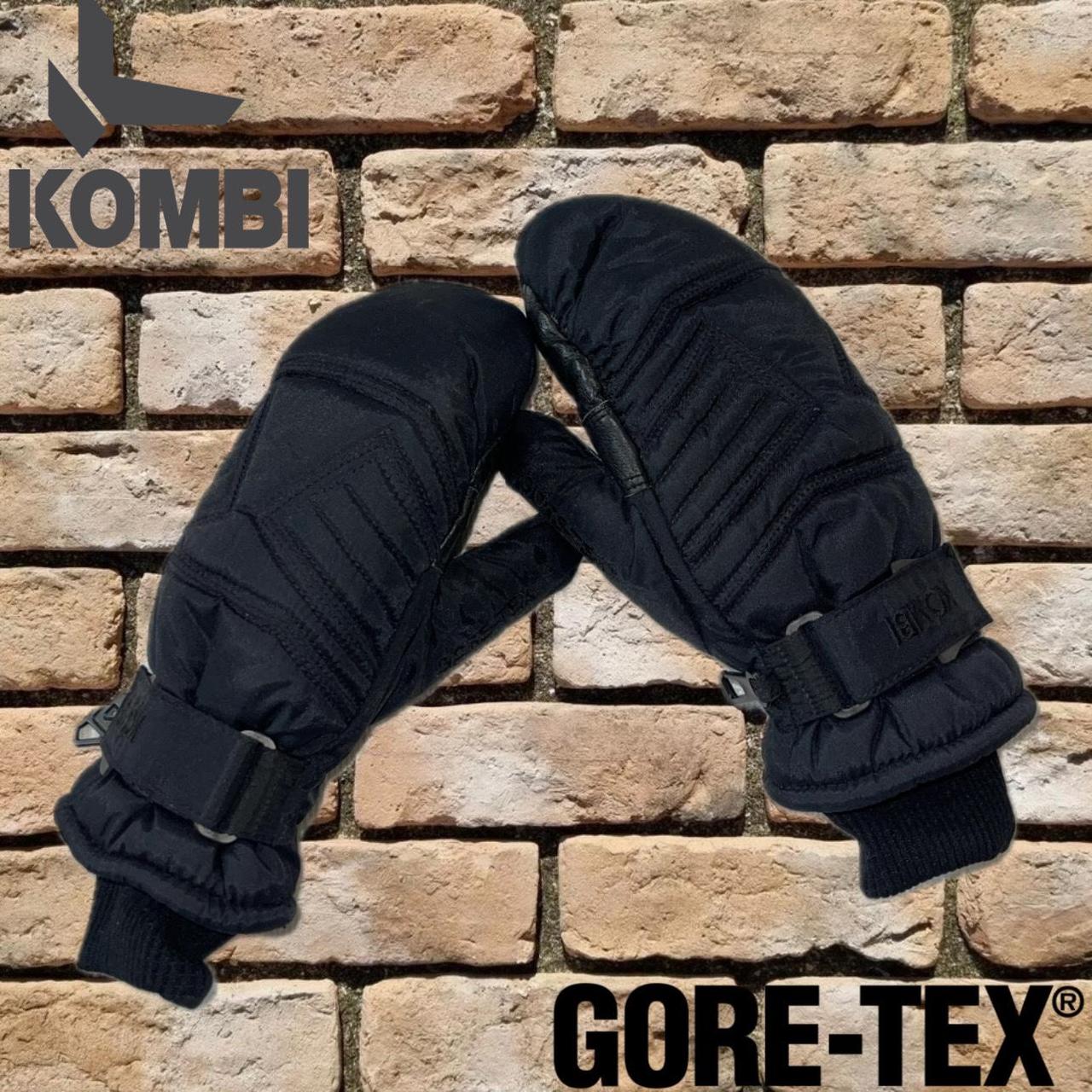 Kombi black Gore-Tex & Leather mittens with... - Depop