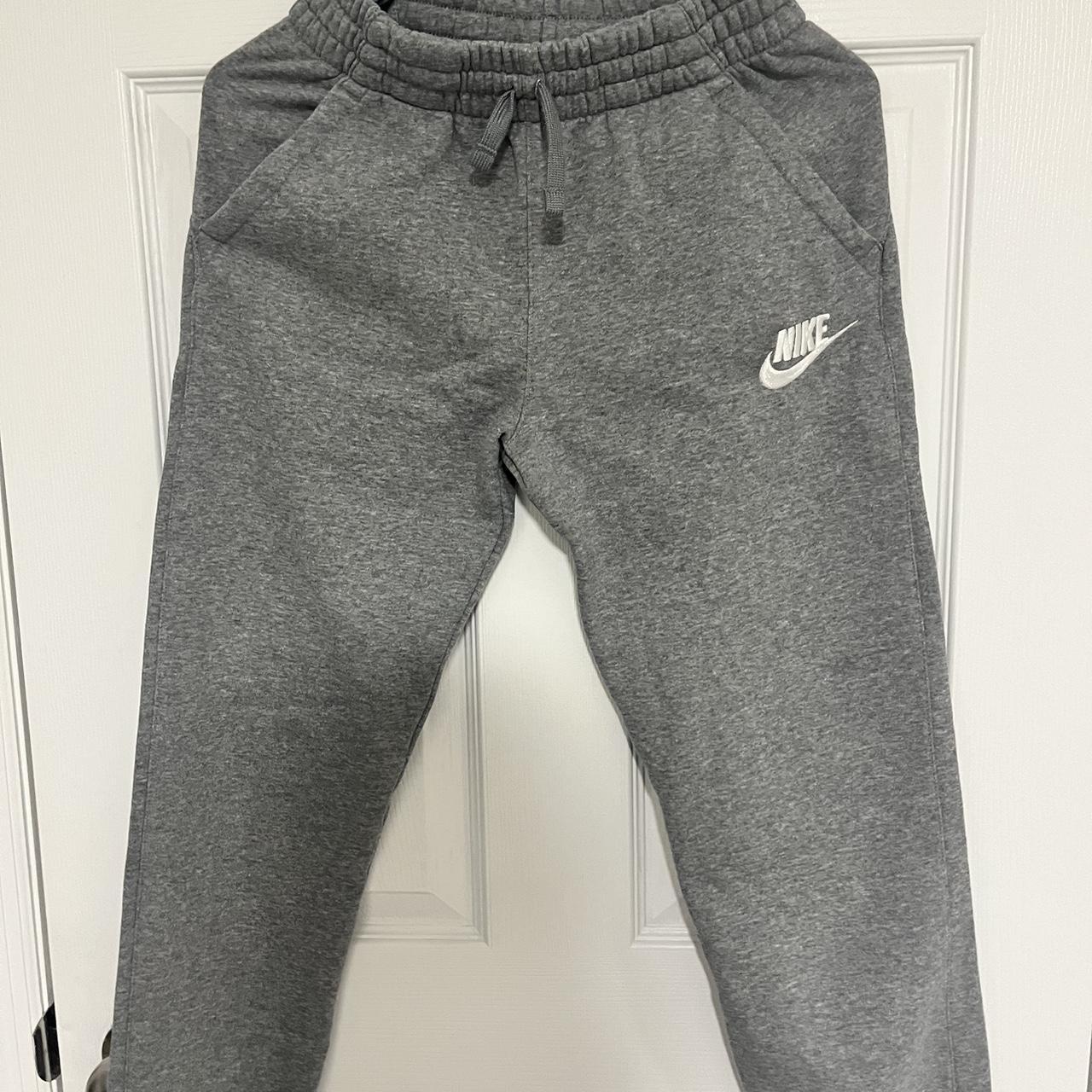 Women Nike grey sweatpants Untouched Size L big kids... - Depop