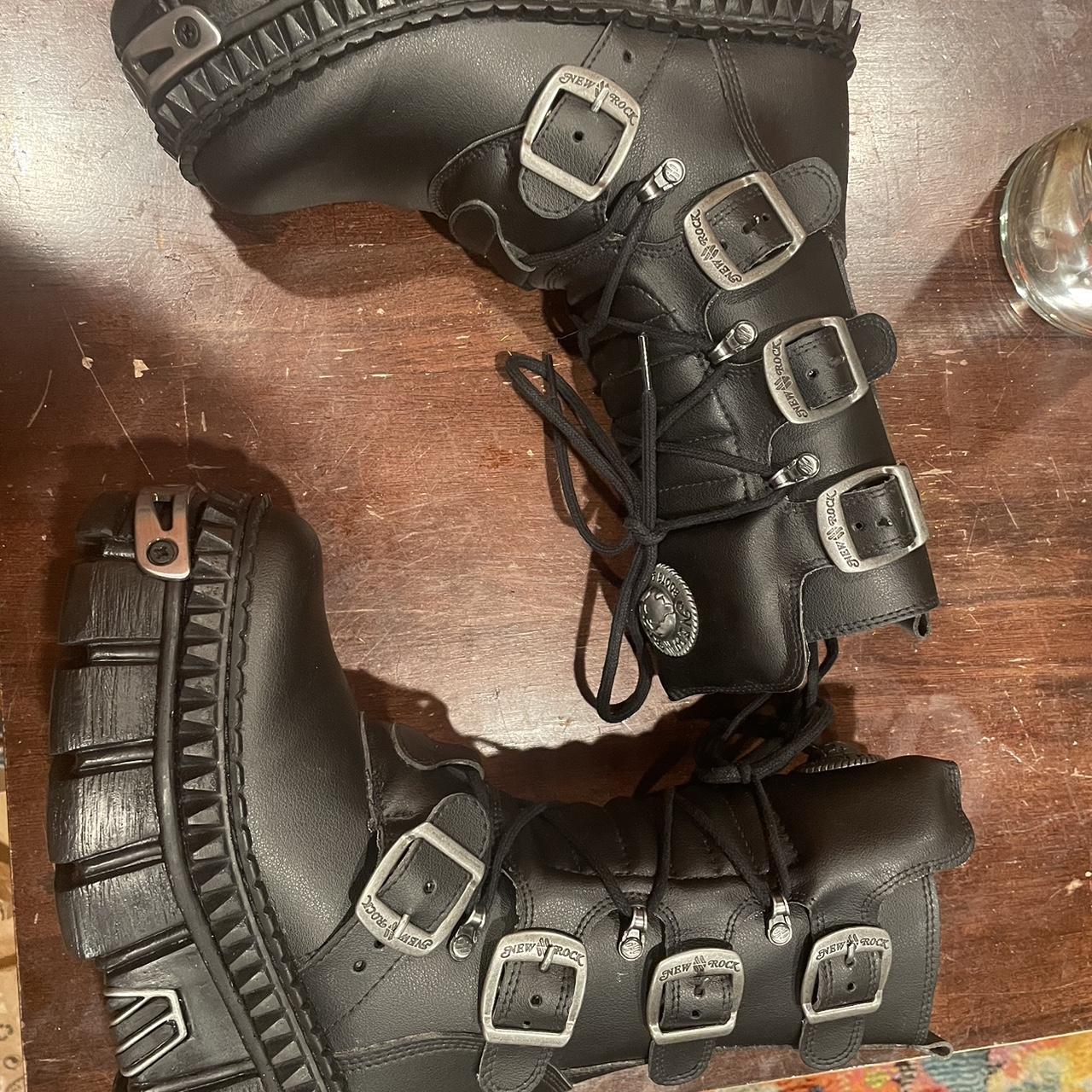 Steampunk goth platform New Rock boots. Size... - Depop