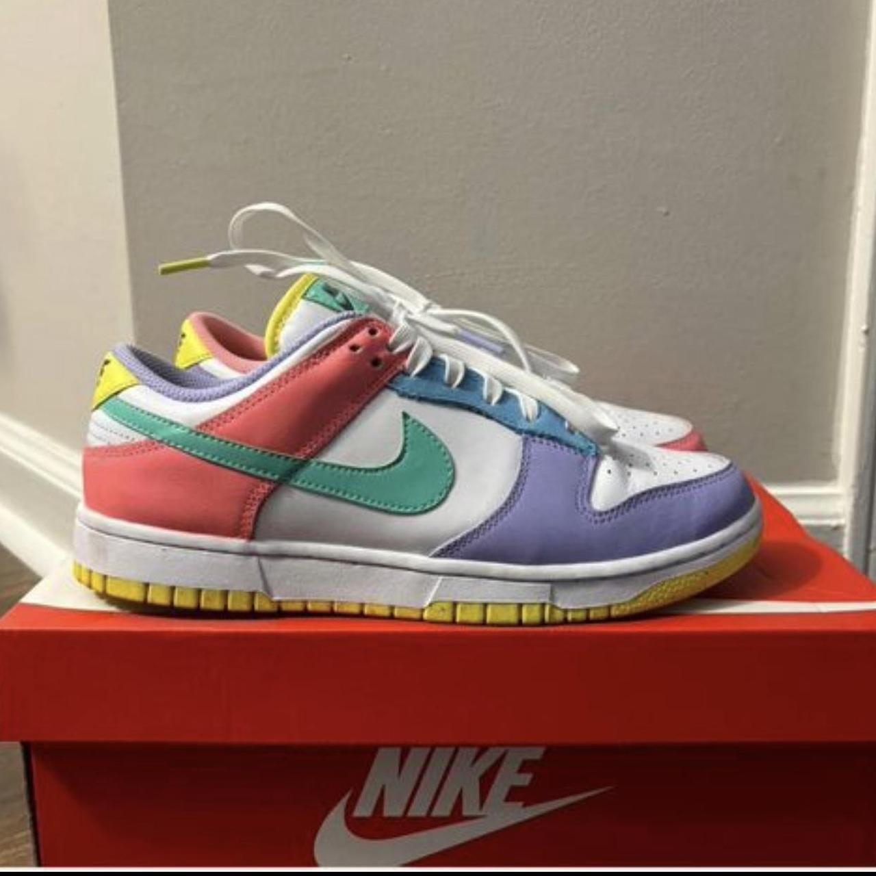 Nike dunks “Easter candy” Worn once, size us men’s... - Depop