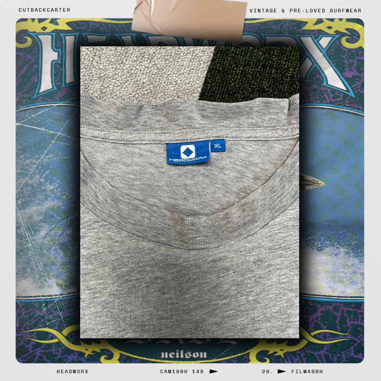 VINTAGE 90'S HEADWORX GREY SURF TEE. BANGING... | Depop