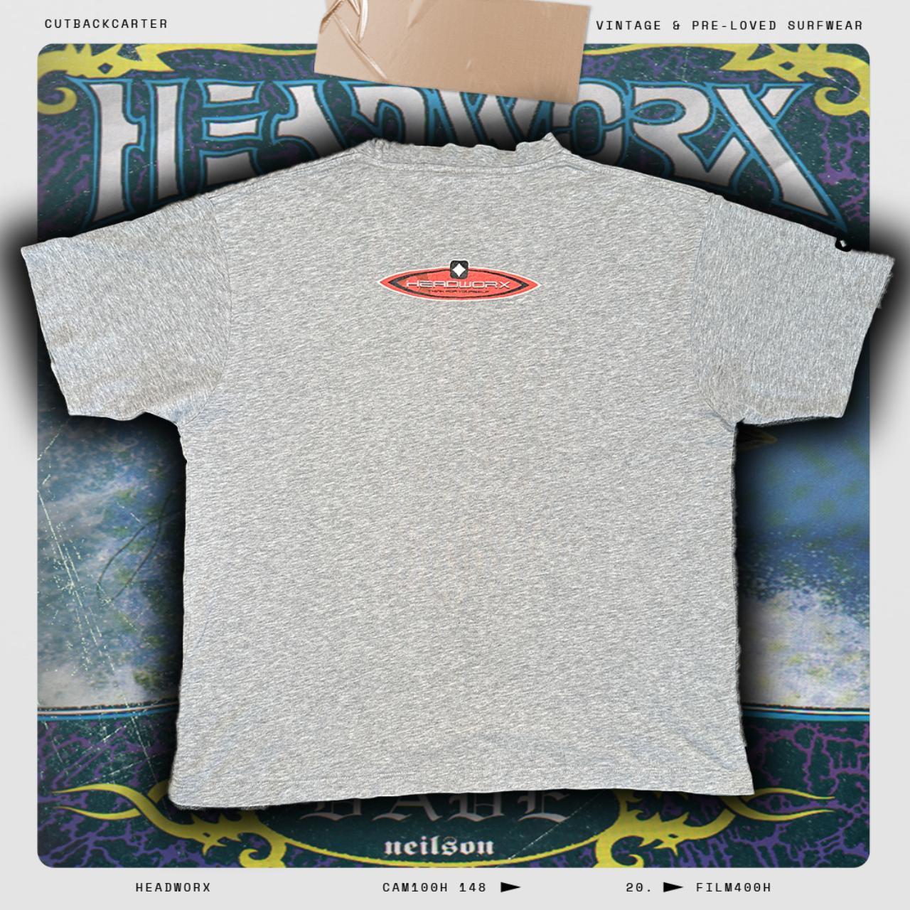 VINTAGE 90'S HEADWORX GREY SURF TEE. BANGING... | Depop