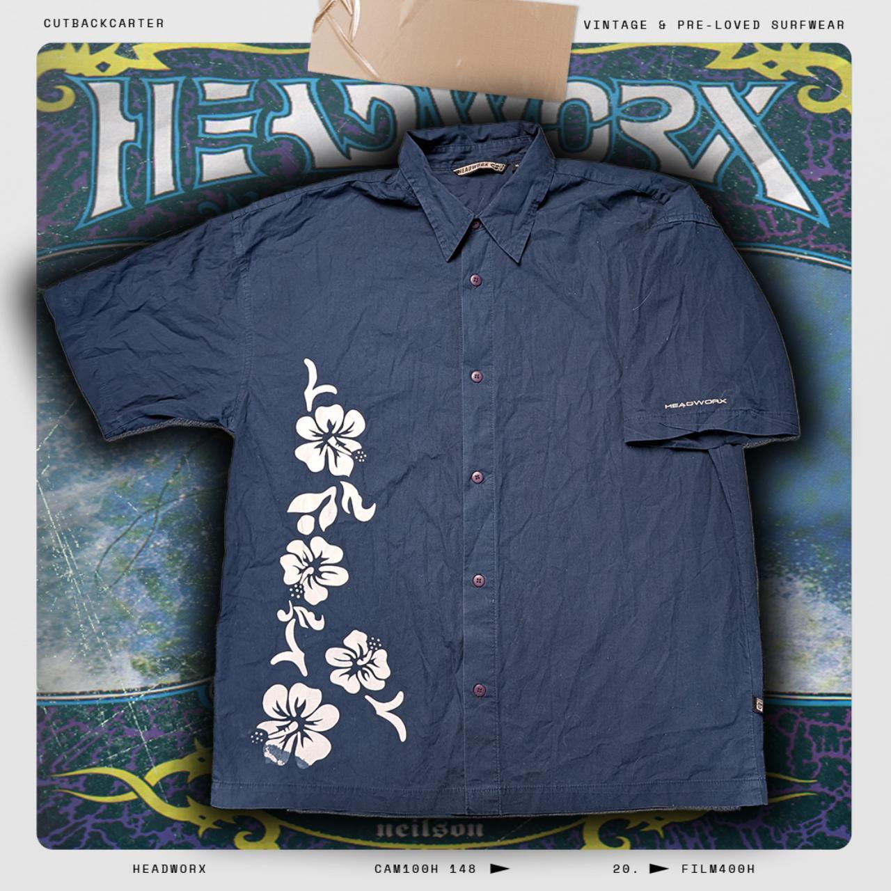 Y2K HEADWORX SHIRT FLORAL Y2K DESIGN 00S SURFWEAR... | Depop