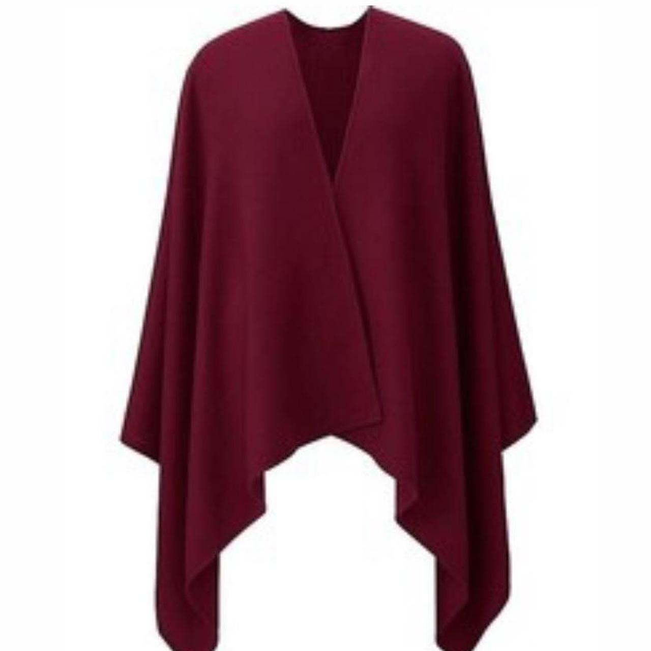 Uniqlo two way stole in maroon. Can be worn like a... - Depop
