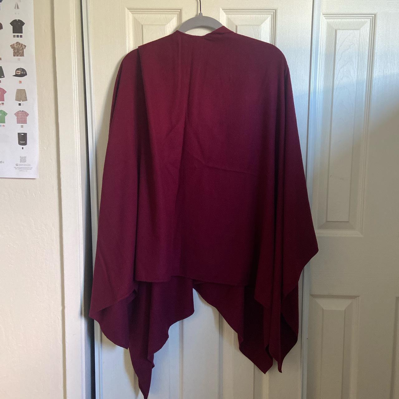 Uniqlo two way stole in maroon. Can be worn like a... - Depop