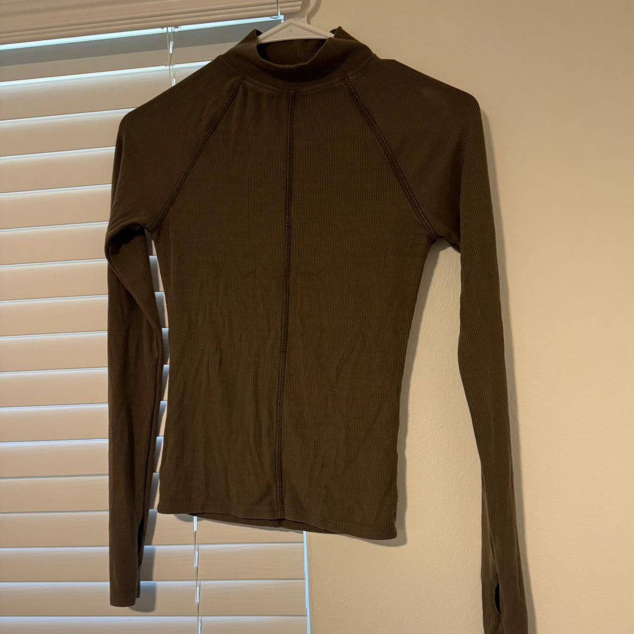 Josh Brown smock neck long sleeve. In Green. - Depop