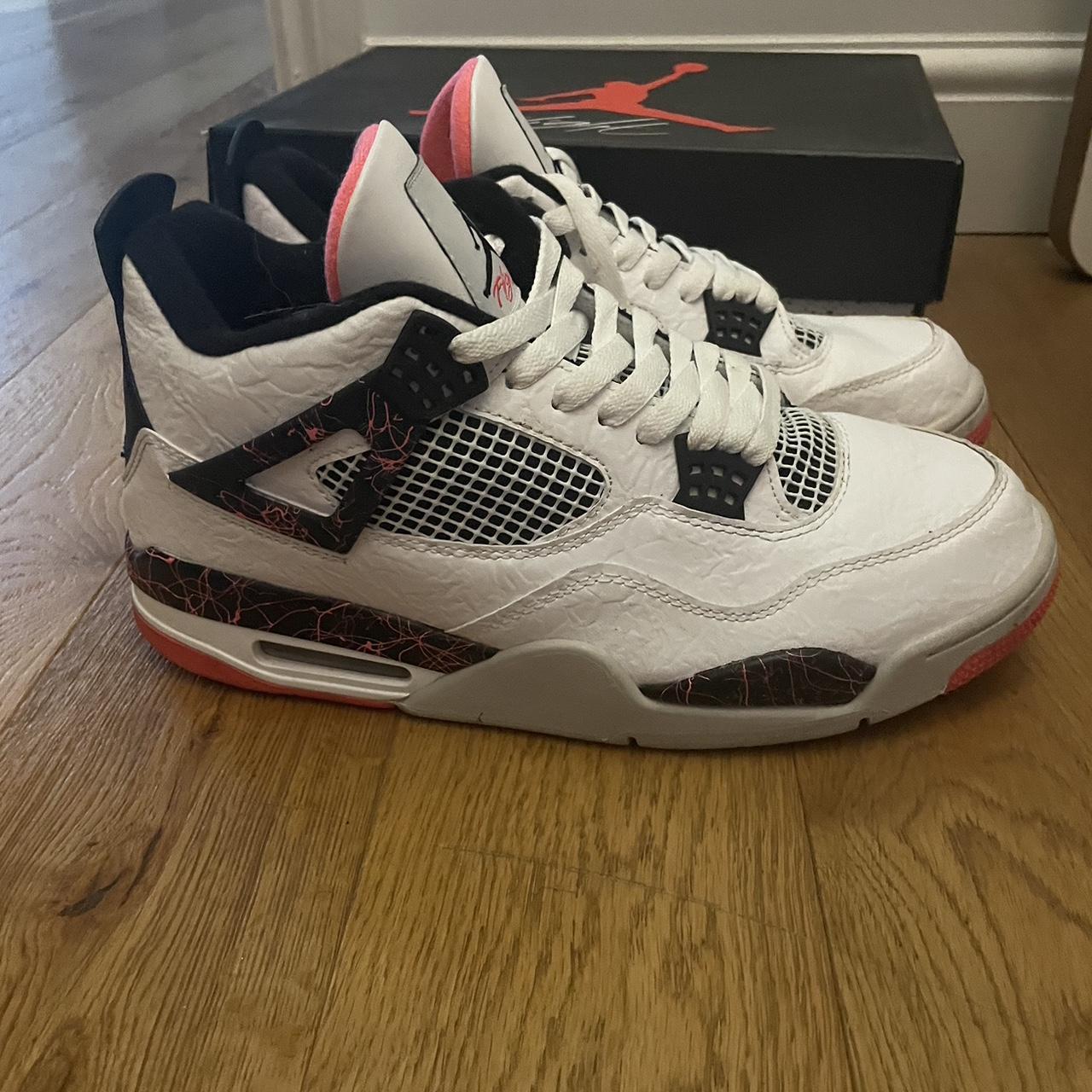 Jordan 4 flight nostalgia/pale citron lightly worn,... - Depop