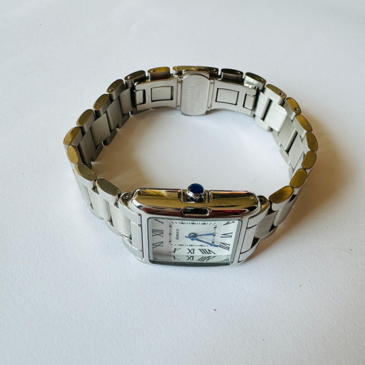 Silver Tank Watch Women Watch Vintage Watch Large... - Depop