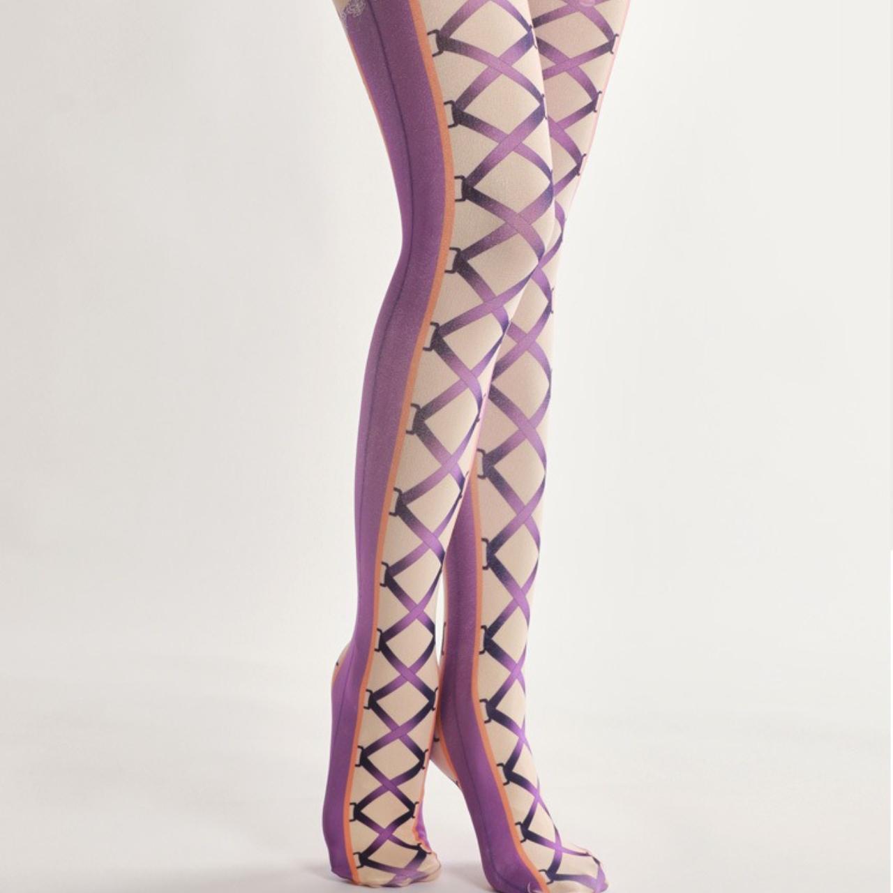 Women tights strap tights vintage style tights High... - Depop