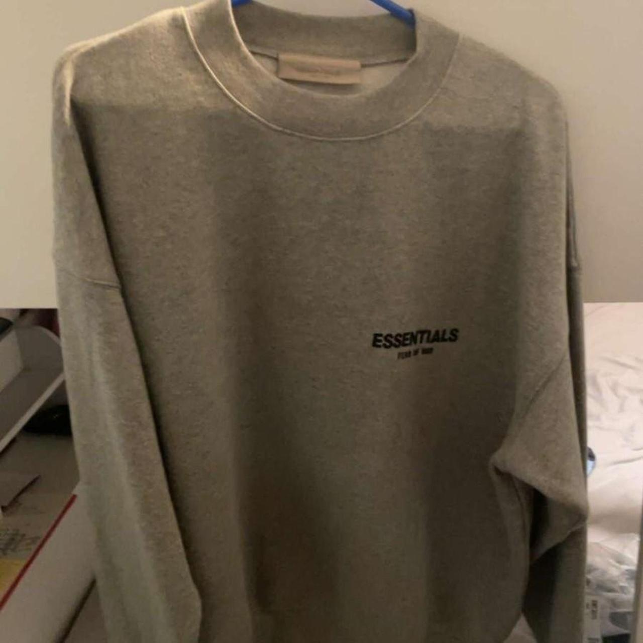 Essentials dark oatmeal jumper Size s Authentic - Depop