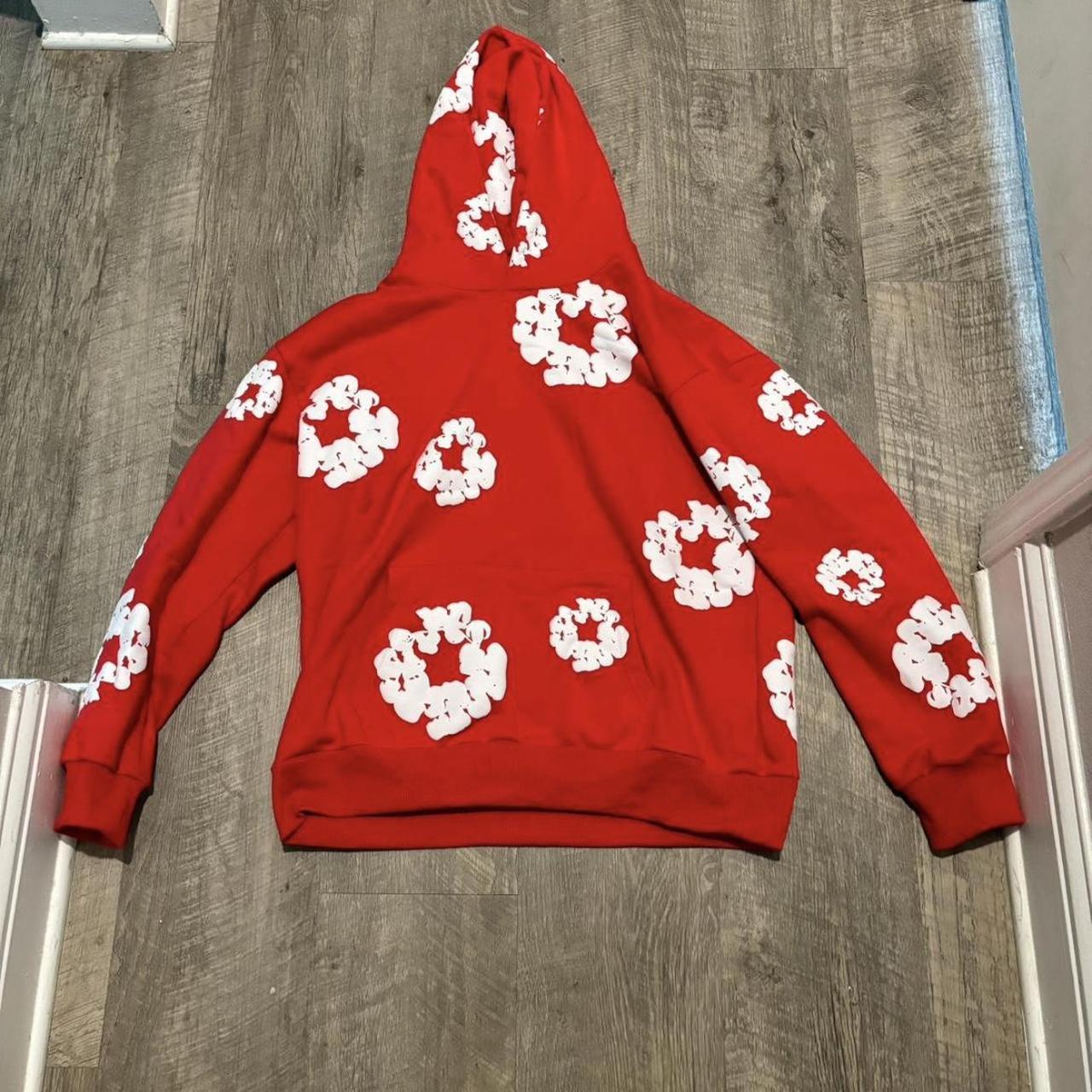 Denim Tears The Cotton Wreath Sweatshirt 'Red' - Depop