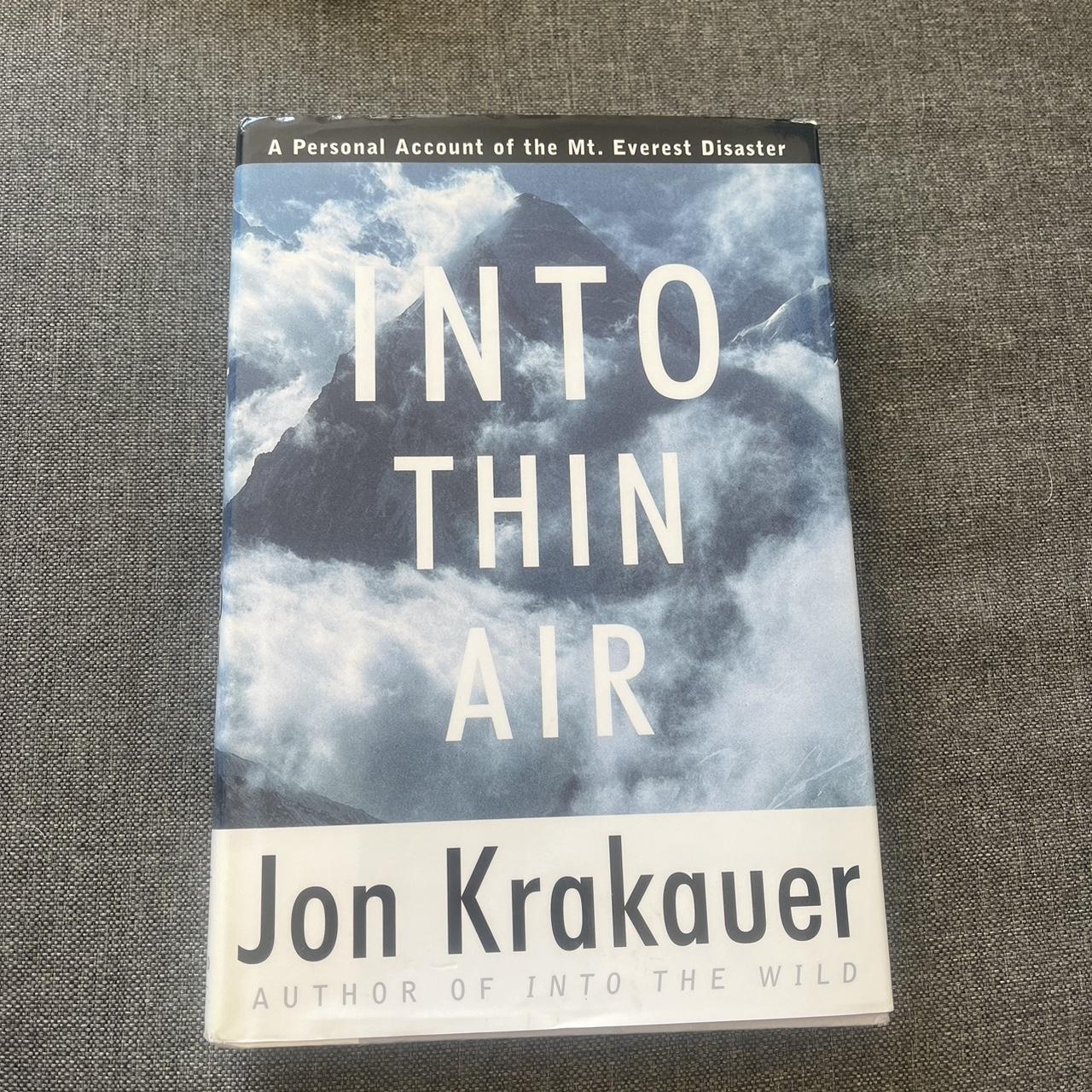 Into thin air book by: Jon Krakauer - Depop