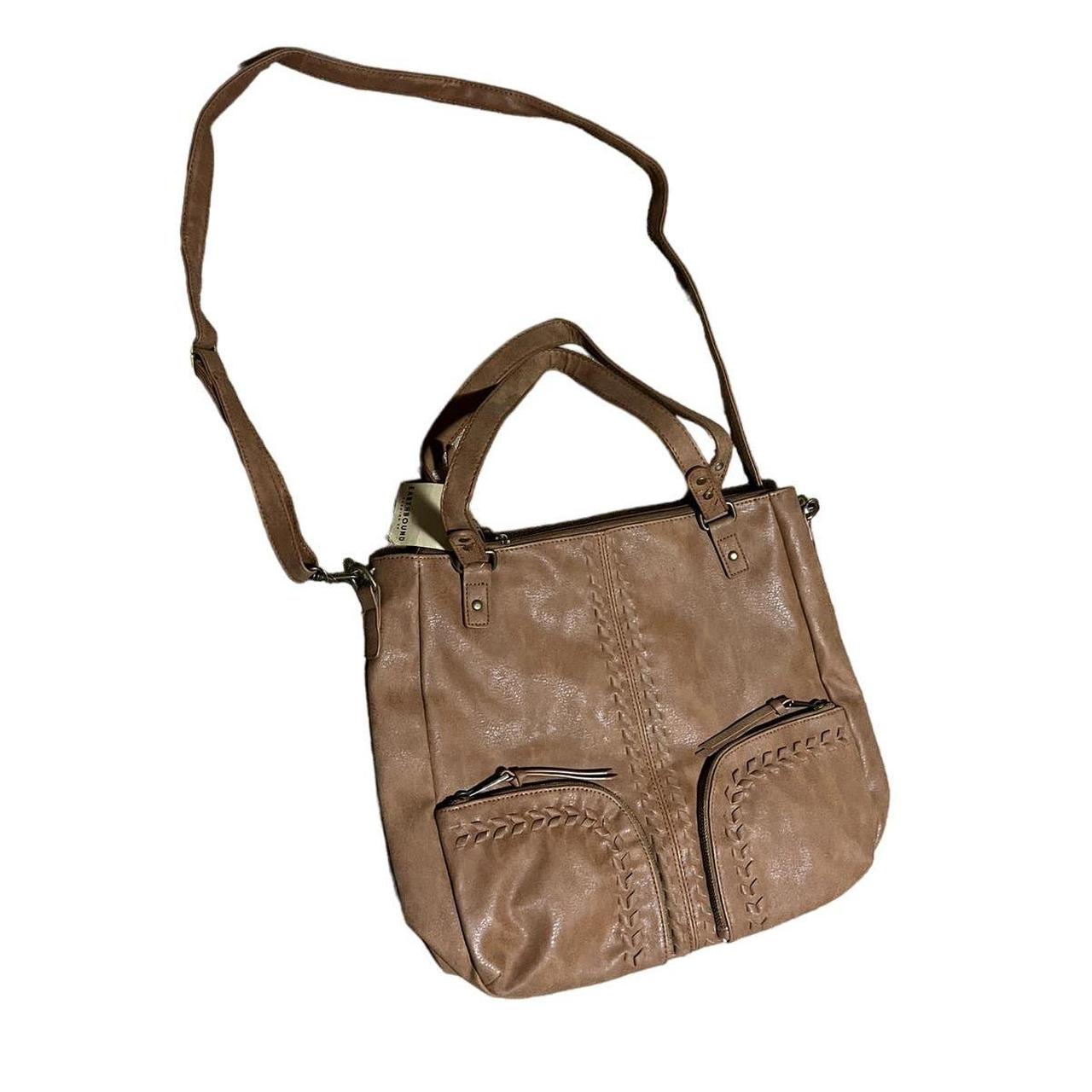 Earthbound Leather Crossbody with Pockets NWT Very... - Depop