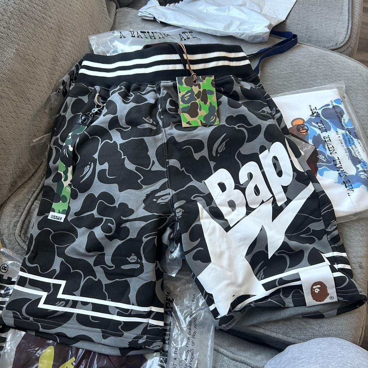 Bape shorts and shirt got a large medium and extra... - Depop