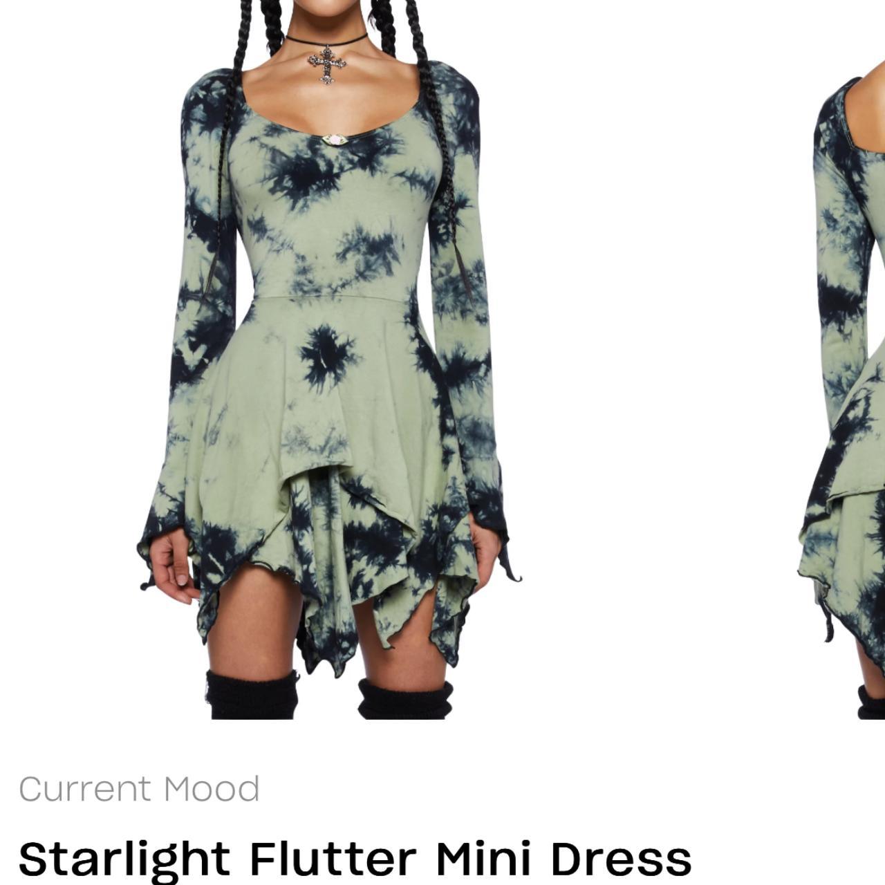 Starlight Flutter Mini Dress Size Large - Depop
