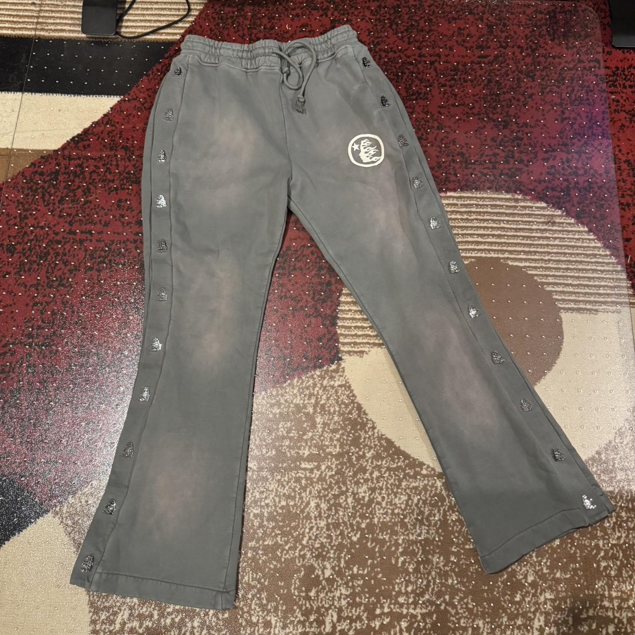 Hellstar Grey Sweatpants - Depop