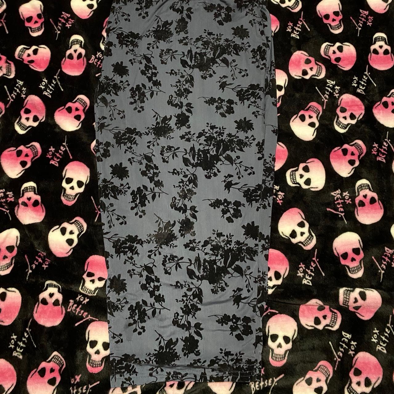 Navy blue floral long whimsy goth skirt Whimsy,... | Depop