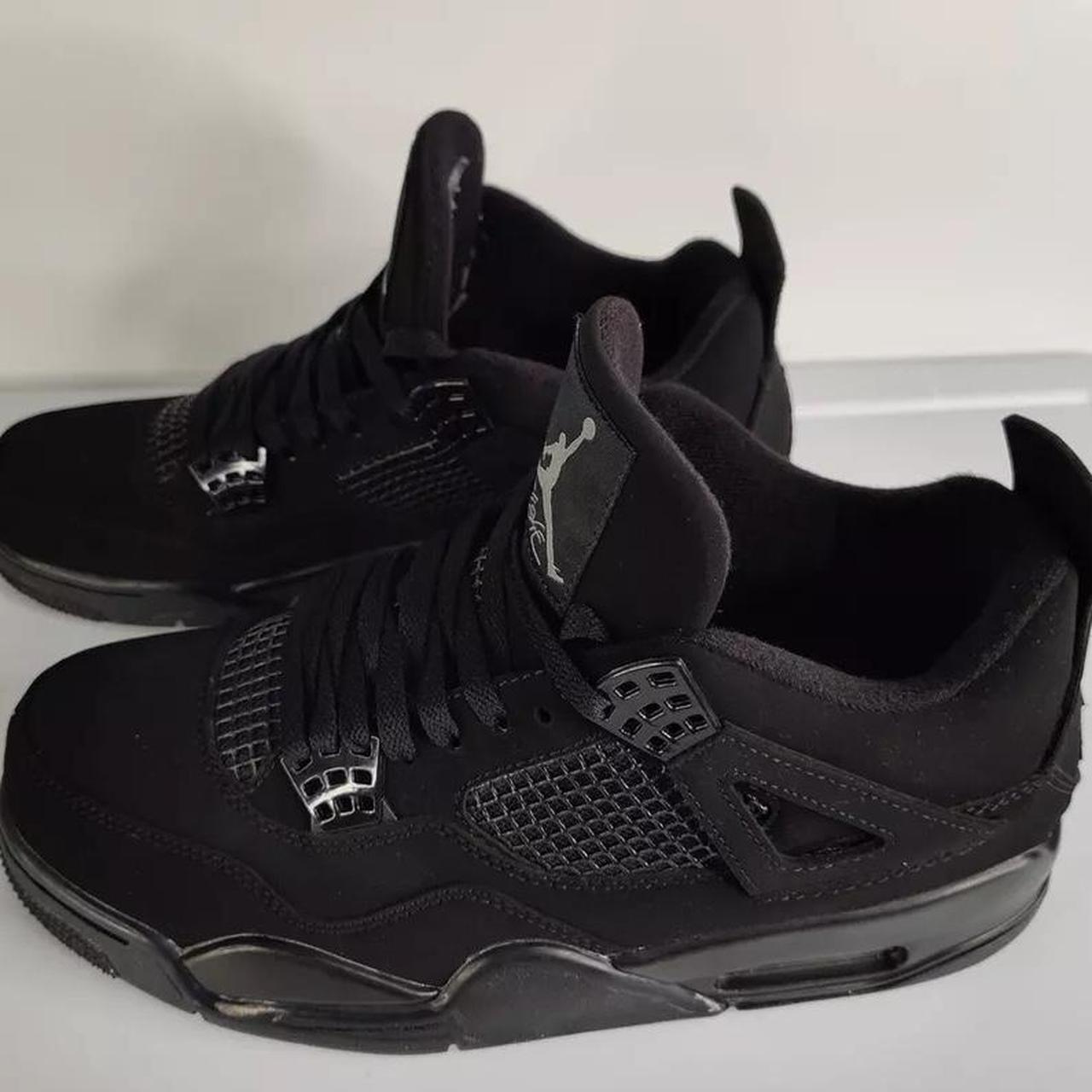 Black cat Jordan 4 Size 12 - Depop