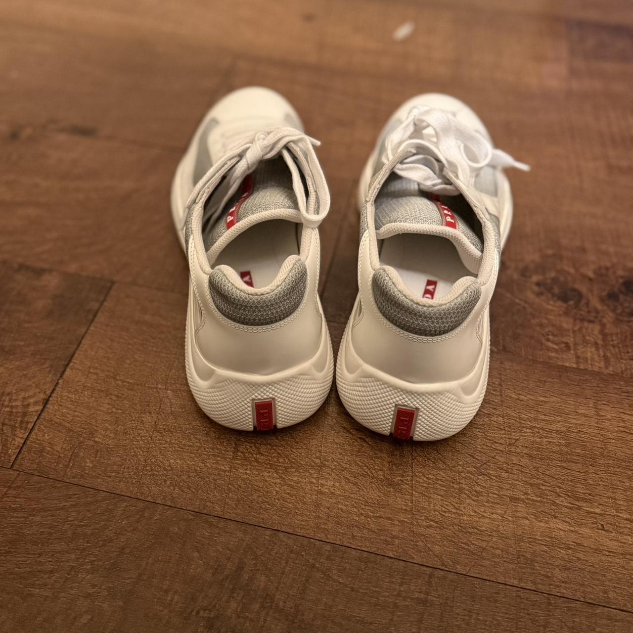 Prada America Cups (white & grey) Size 9 but fits... - Depop