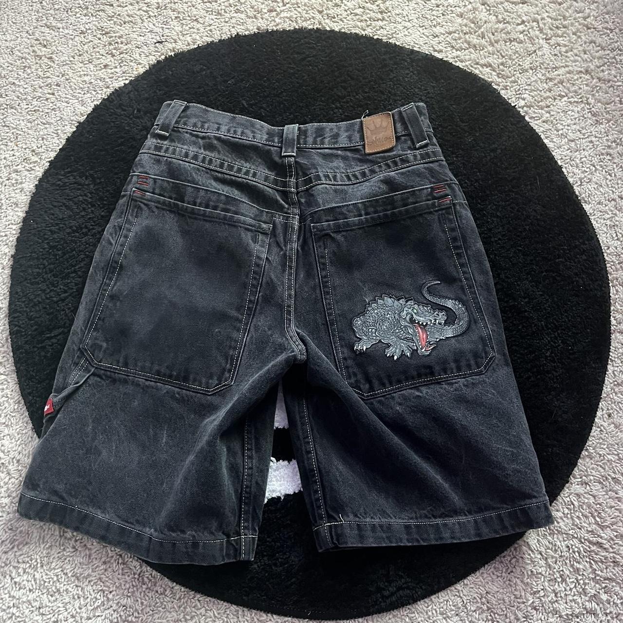Vintage Rare Black Jnco Jorts With Alligator graphic... - Depop