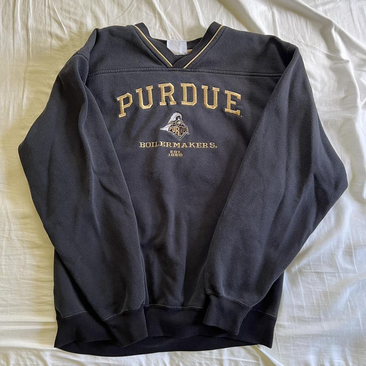 Purdue black and gold crewneck sweatshirt Size... - Depop