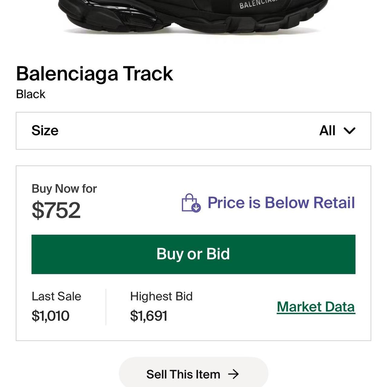 The Balenciaga Track in all black is a statement... | Depop