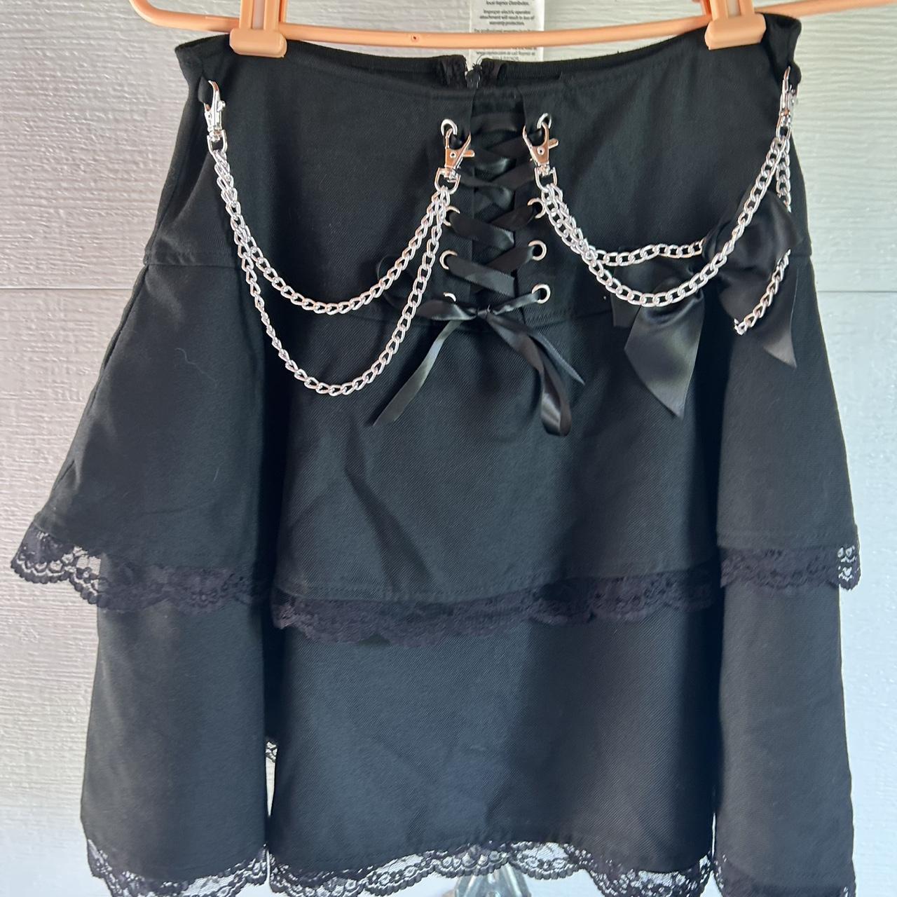 Black Thorn & Fable Hot Topic lace corset skirt with... | Depop