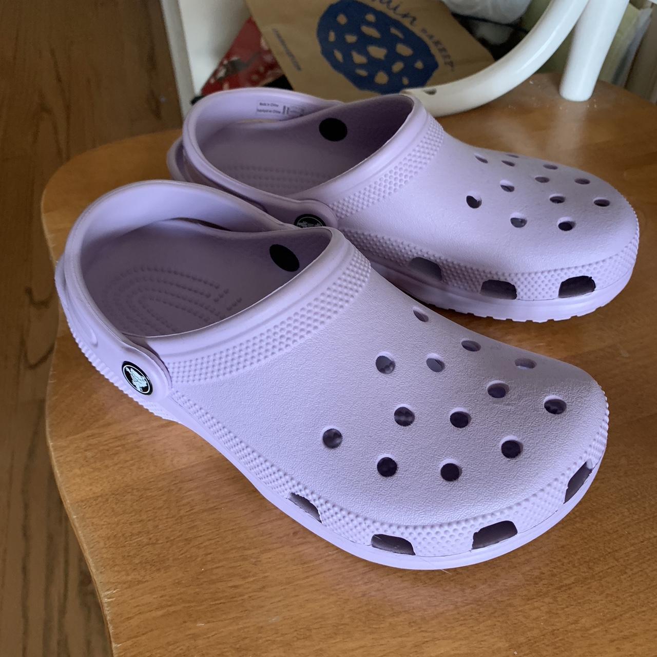 Lavender crocs, size 6 women’s, worn once - Depop